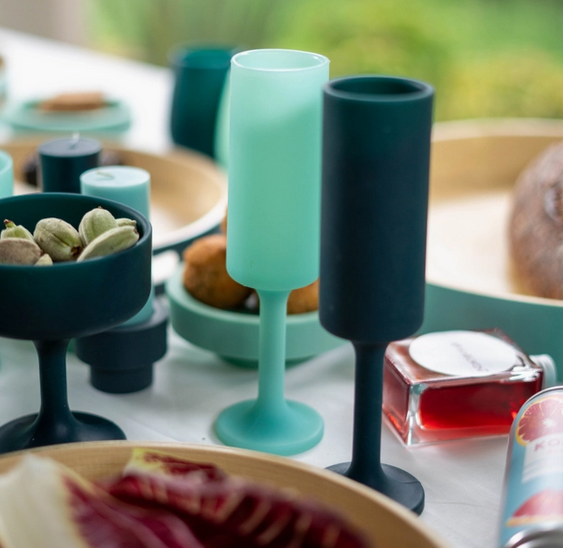 Porter Green Mist + Ink | Seff | Silicone Unbreakable Champagne Flutes ...