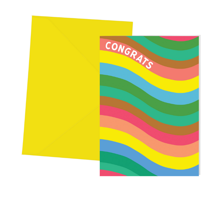 Greeting Card Wavy Congratulations – Poppy & Cotton